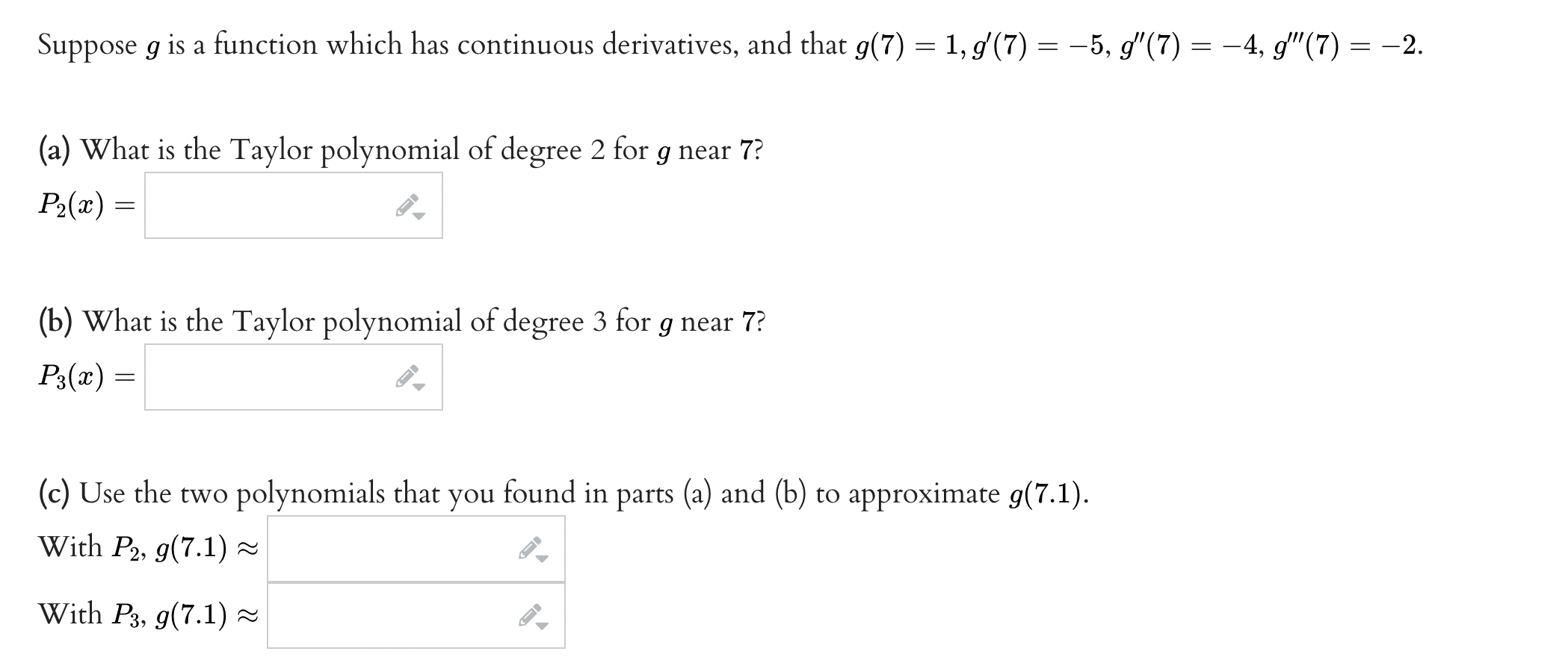 Solved Suppose g ﻿is a function which has continuous | Chegg.com