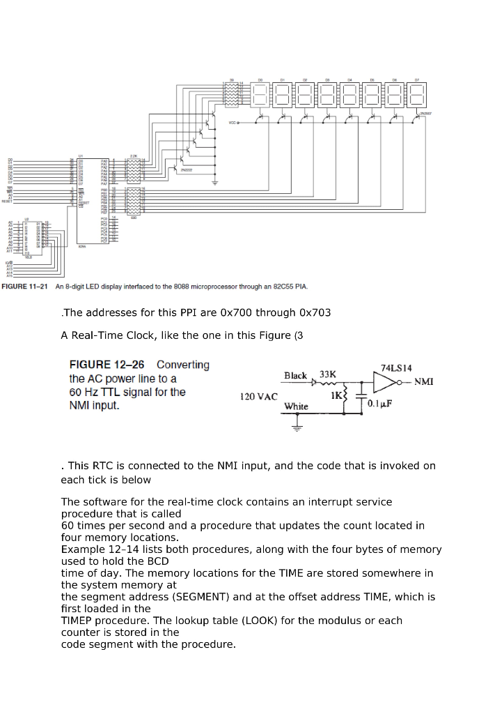 Microprocessor based system homework Requirements | Chegg.com