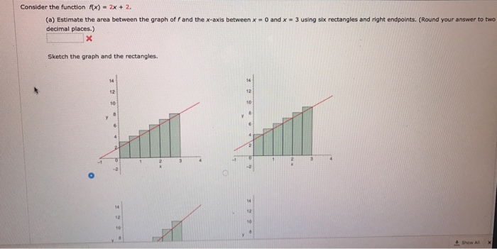 Solved Consider the function f(x) 2x 2. (a) Estimate the | Chegg.com