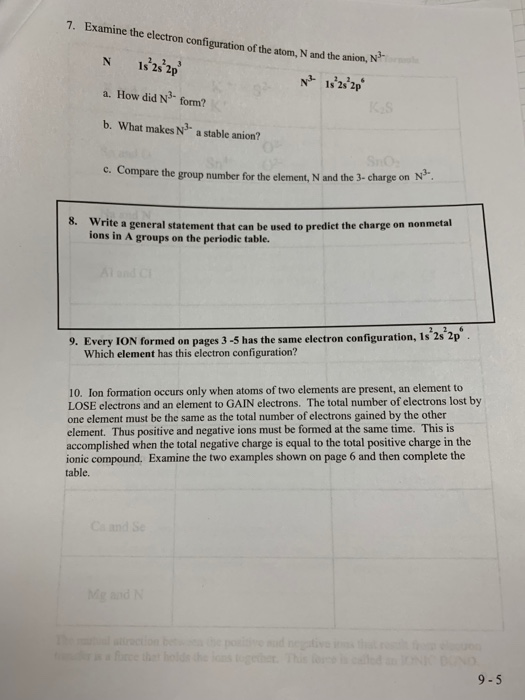 Solved 9 Name IONIC and COVALENT BONDING LAB ACTIVITY, | Chegg.com