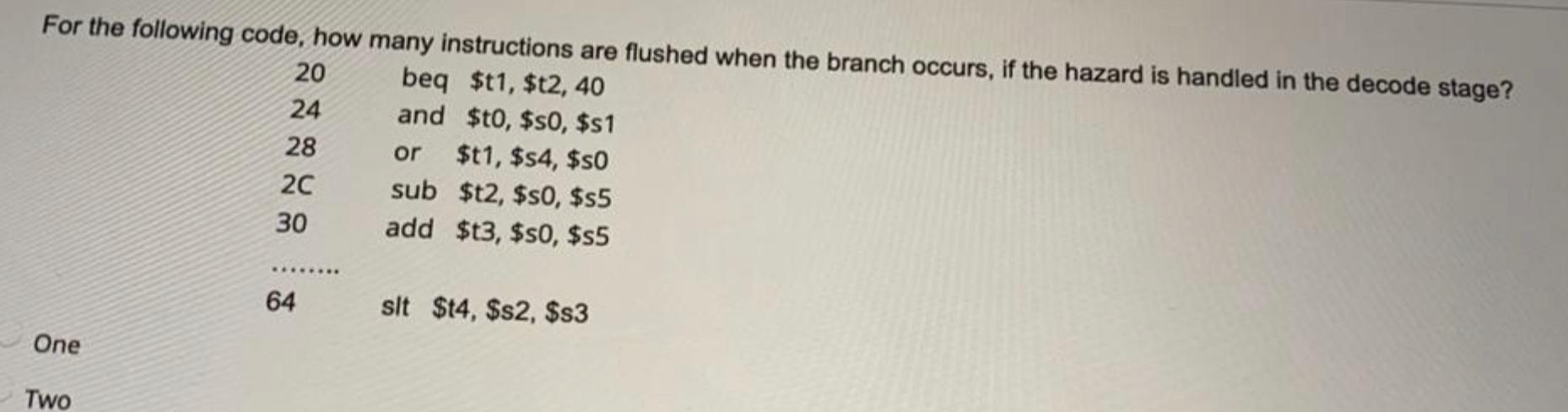 Solved 24 For the following code, how many instructions are | Chegg.com