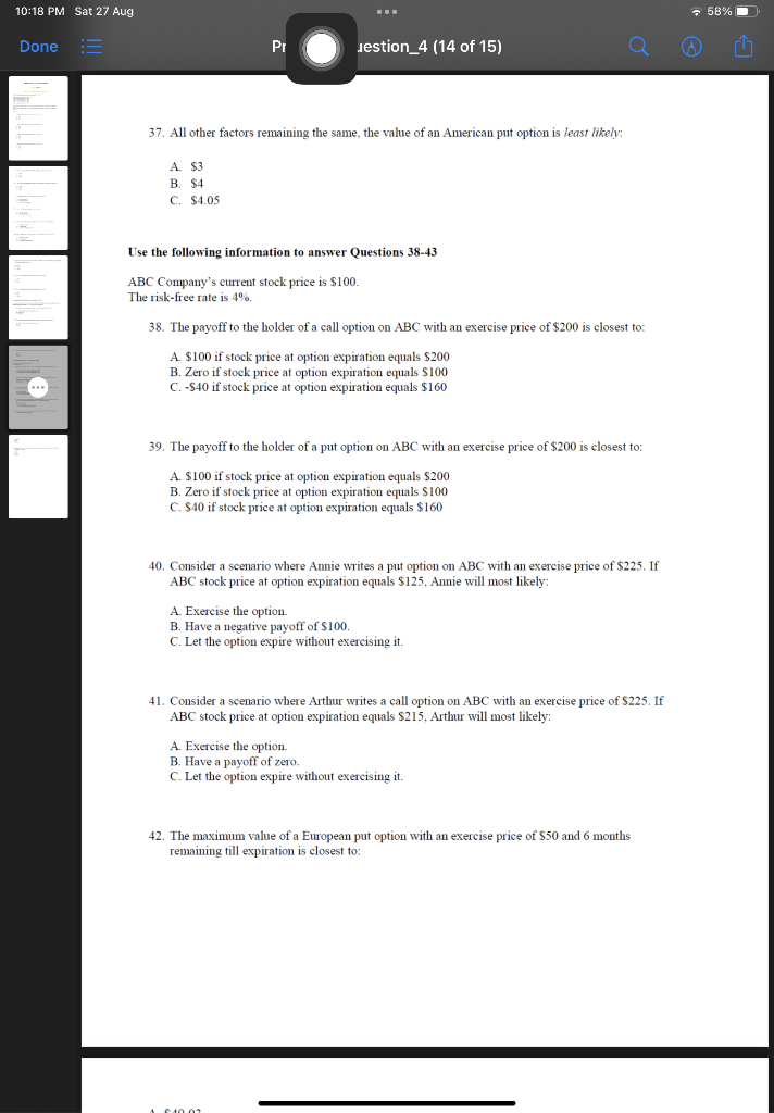 Solved Lecture 5 Tutorial OPTION MARKETS ANDCONTRACTS Use | Chegg.com