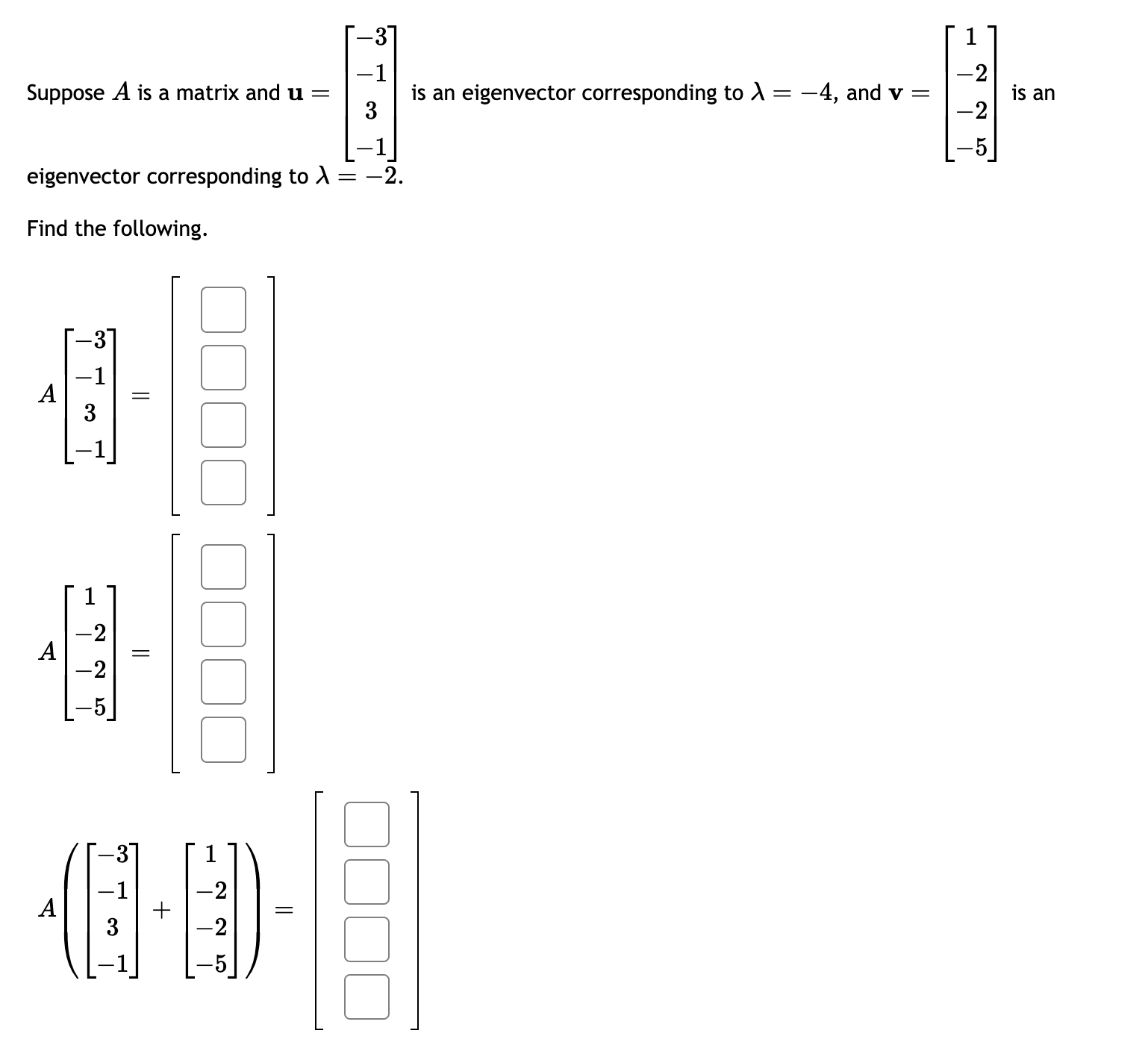 Solved Suppose \\( A \\) is a matrix and \\( | Chegg.com