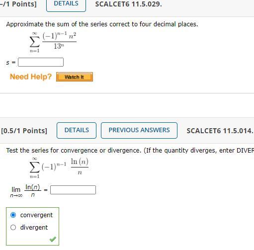 Solved [0.5/1 Points] DETAILS PREVIOUS ANSWERS SCALCET6 | Chegg.com