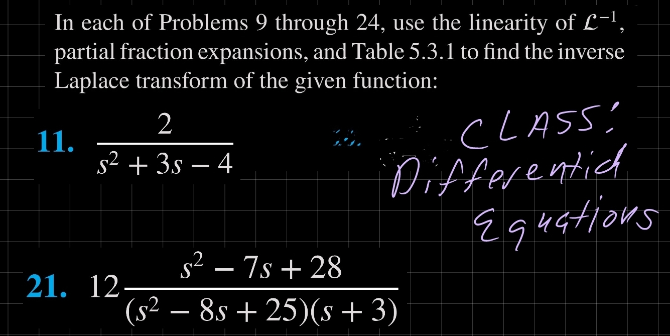 Solved In each of Problems 9 through 24 , use the linearity | Chegg.com