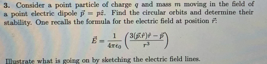Solved Consider a point particle of charge q and mass m | Chegg.com