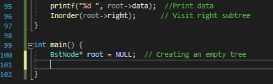 Solved printf("\%d ", root->data); //Print data | Chegg.com