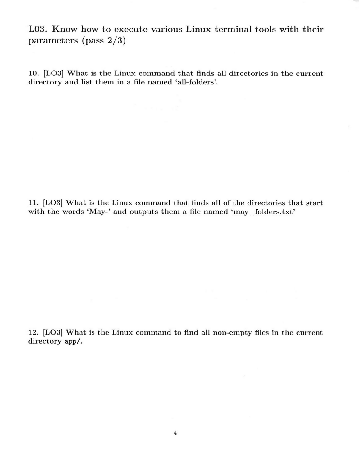 Solved L03 know How To Execute Various Linux Terminal