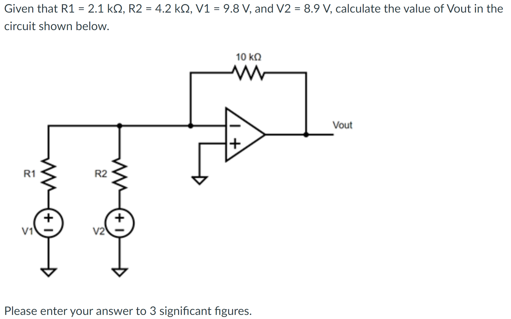 Solved Given That R1 2 1kΩ R2 4 2kΩ V1 9 8 V And V2 8 9 V