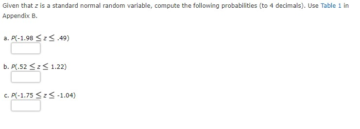 Solved Appendix B: Tables TABLE 1 CUMULATIVE PROBABILITIES | Chegg.com