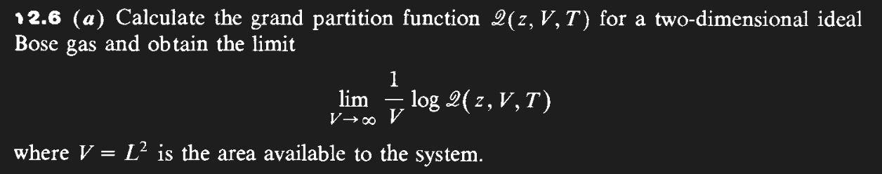 Solved 12.6 (a) Calculate the grand partition function | Chegg.com