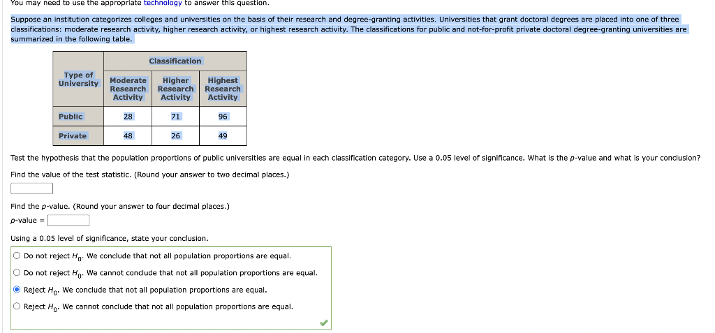 Solved Suppose an institution categorizes colleges and | Chegg.com