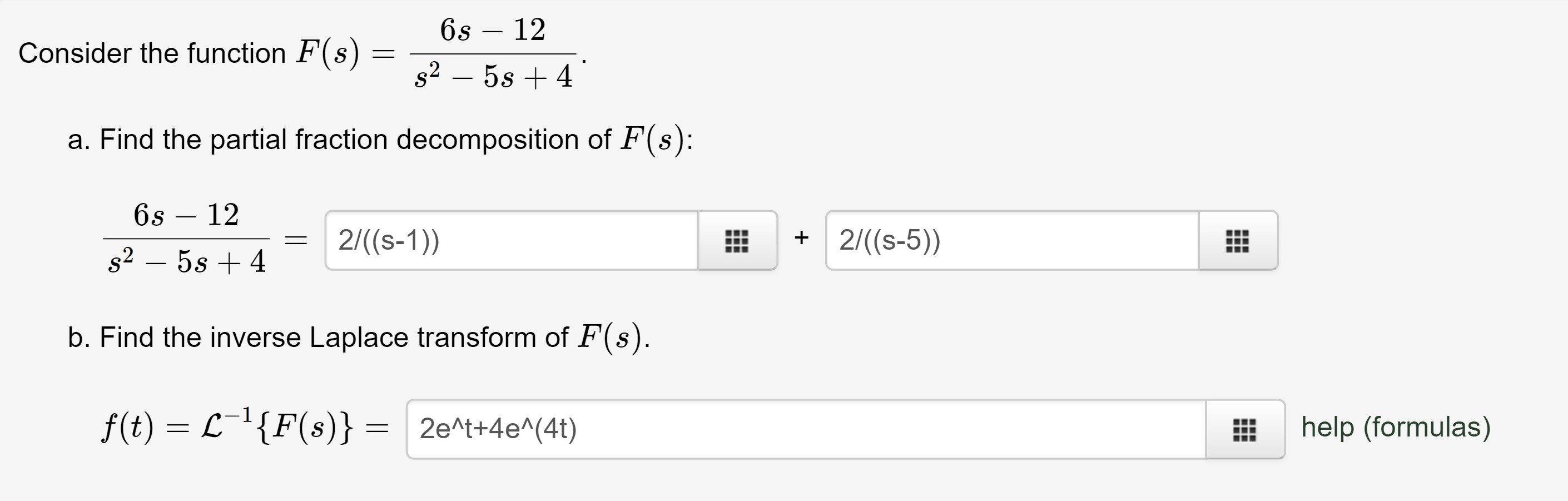 Solved nsider the function F(s)=s2−5s+46s−12. a. Find the | Chegg.com
