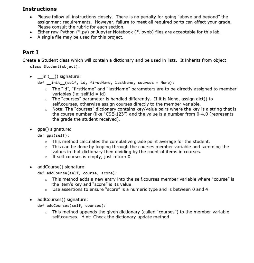 Solved Instructions - Please follow all instructions | Chegg.com