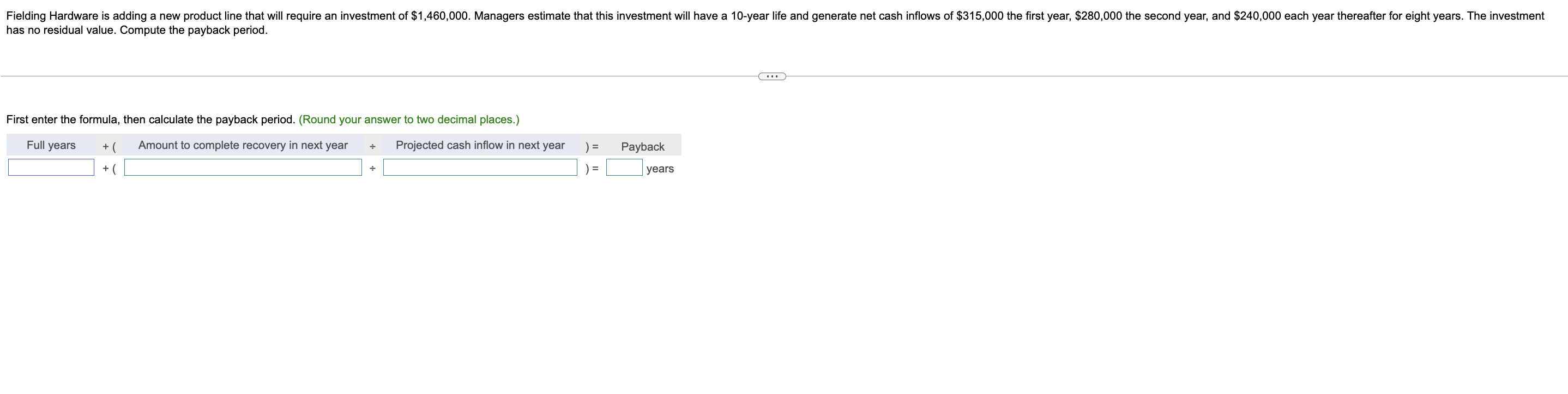 Fielding Hardware is adding a new product line that | Chegg.com