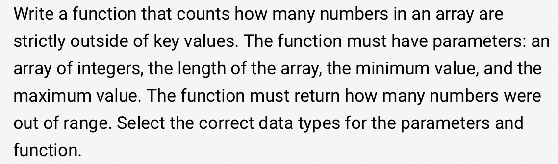 Solved Write a function that counts how many numbers in an | Chegg.com