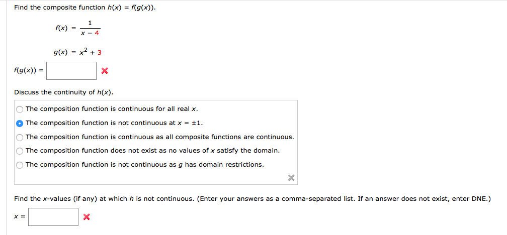 Solved Find the composite function h(x)=f(g(x)). | Chegg.com