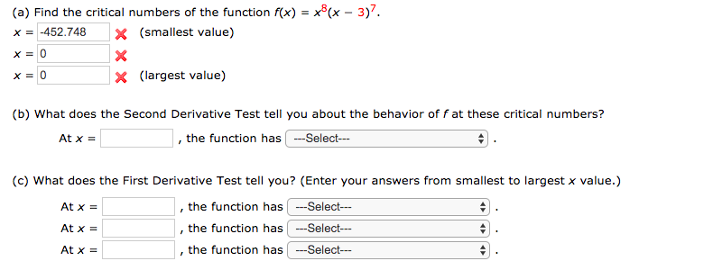 Solved (a) Find the critical numbers of the function f(x) = | Chegg.com