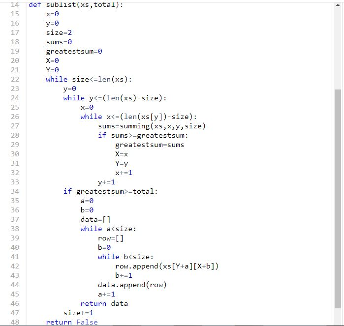 Solved I have to create a function called sublist (as | Chegg.com