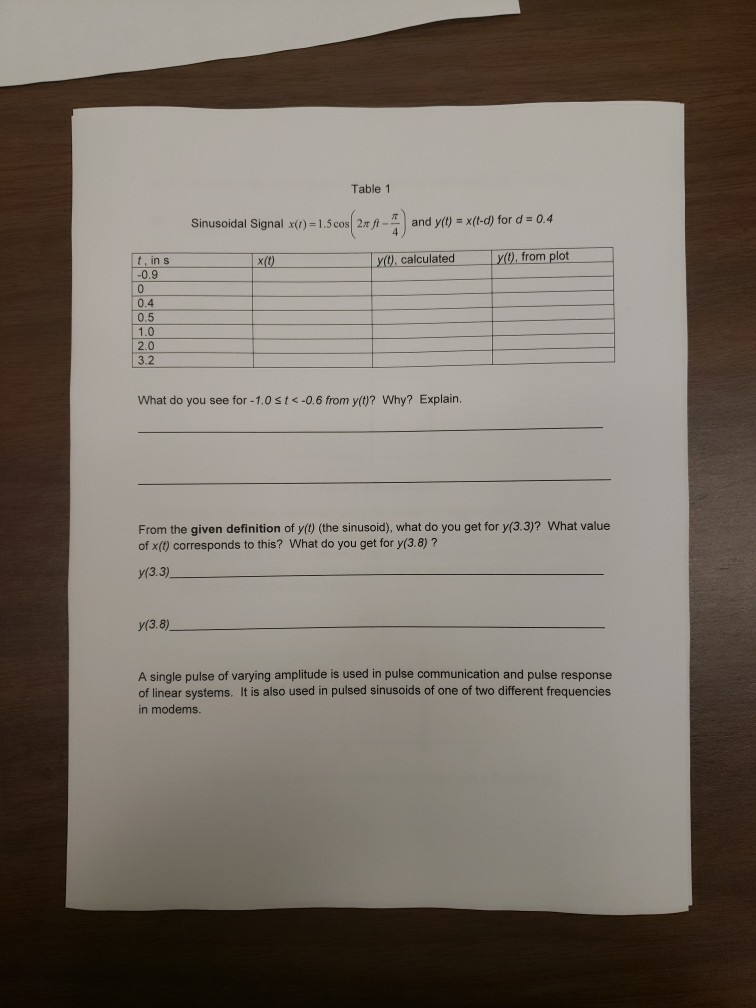 Solved ECE 30001 Lab 3 Generation of Some Basic Continuous | Chegg.com