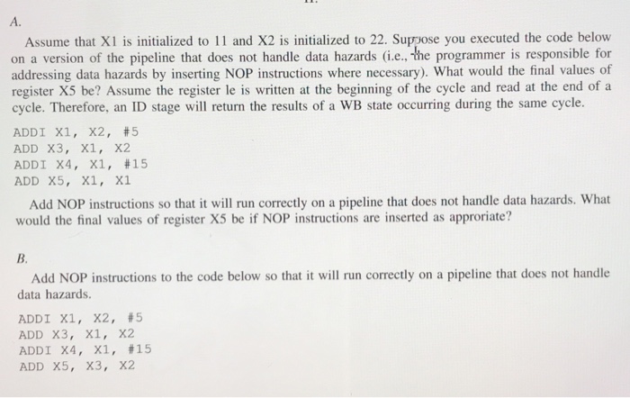 Solved A. Assume that X1 is initialized to 11 and X2 is | Chegg.com