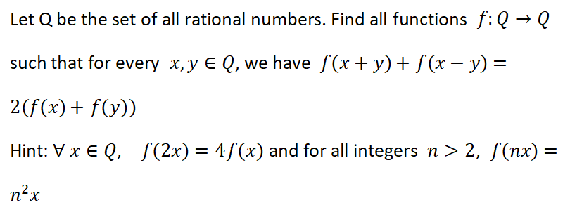 Solved Let Q be the set of all rational numbers. Find all | Chegg.com