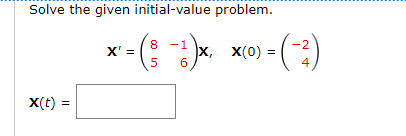 Solved Solve the given initial-value problem. | Chegg.com