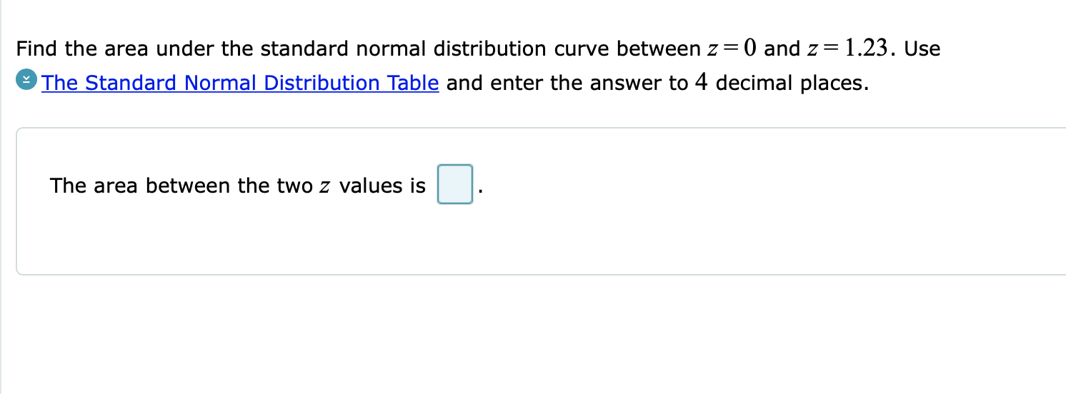 Solved Find the area under the standard normal distribution | Chegg.com