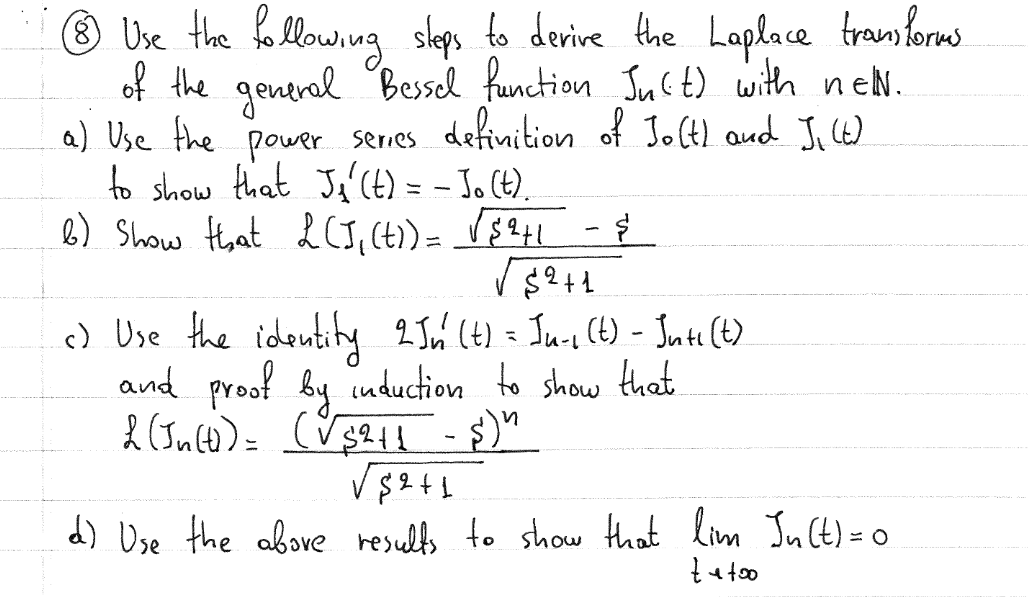 Solved 8) Use the following steps to derive the Laplace | Chegg.com