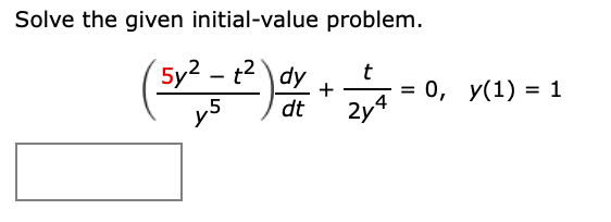 Solved Solve the given initial-value problem. (-4 4 - 0, 1 t | Chegg.com