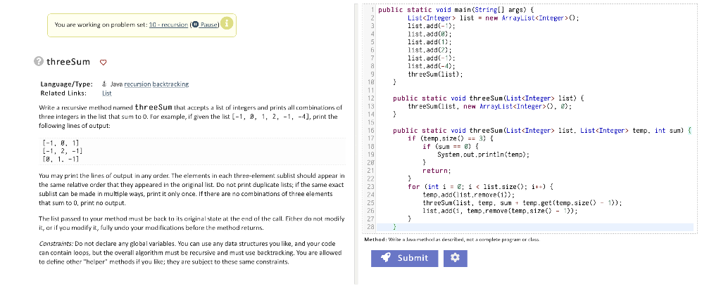 Solved -JAVA PLEASE- I have this one solved, but it only | Chegg.com
