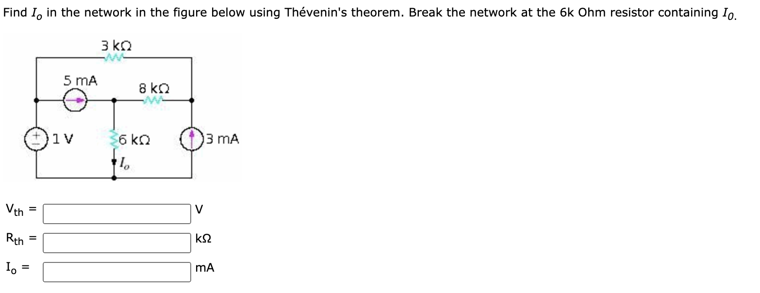 Solved Find Io in the network in the figure below using | Chegg.com