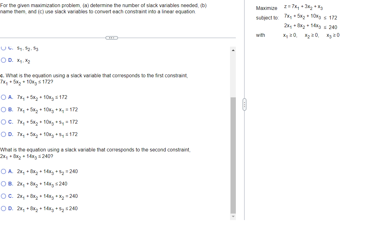Solved For the given maximization problem, (a) determine the | Chegg.com