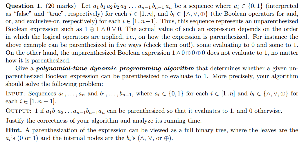 Solved Question 1. (20 ﻿marks) ﻿Let | Chegg.com