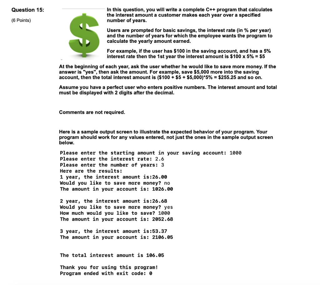 Solved Question 15: (6 Points) In this question, you will | Chegg.com