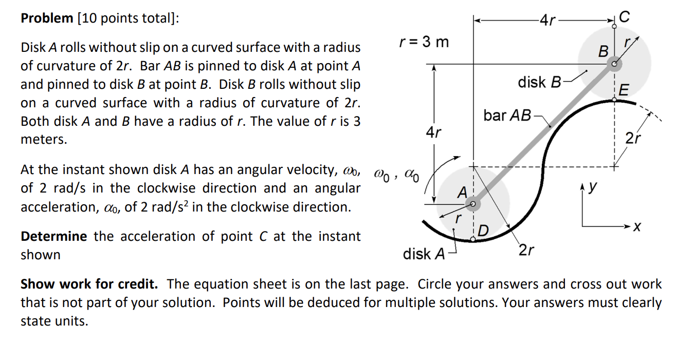 Solved Disk A rolls without slip on a curved surface with a | Chegg.com