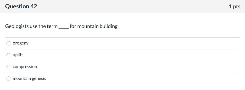 Solved Question 64 1 pts Based on the rule of V for geologic | Chegg.com