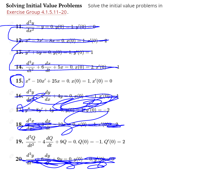 Solved Solve the initial value problems in Solving Initial | Chegg.com