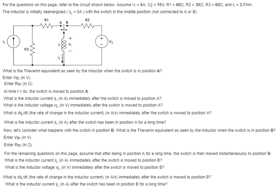 Solved For the questions on this page, refer to the circuit | Chegg.com