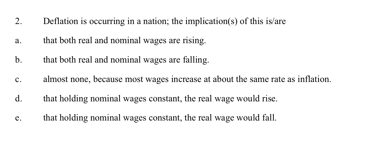 Solved 2. Deflation is occurring in a nation; the | Chegg.com Solved 2. Deflation is occurring in a nation; the | Chegg.com
