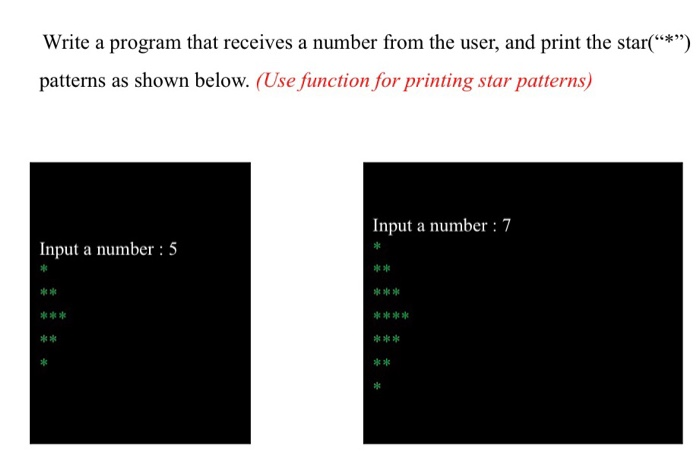 Solved Write a program that receives a number from the user, | Chegg.com