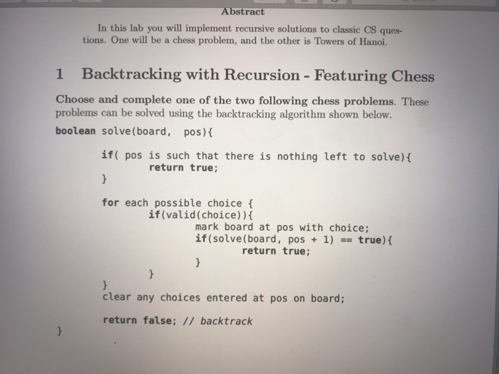Solved Abstract In this lab you will implement recursive | Chegg.com