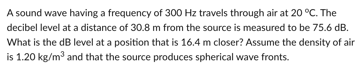 Solved A sound wave having a frequency of 300 Hz travels | Chegg.com