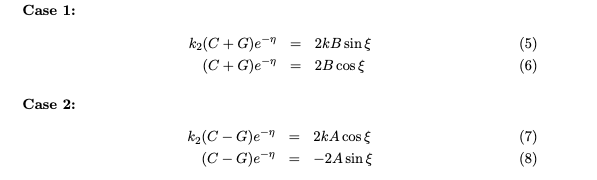 Solved Case 1: k2(C+G)) = 2kB sing (C+G)) = 2B cos Case 2: | Chegg.com