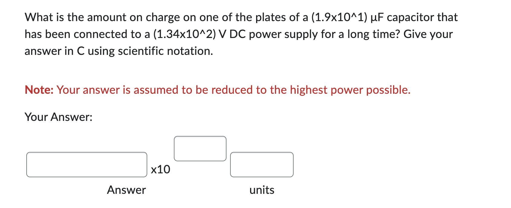 Solved What is the amount on charge on one of the plates of | Chegg.com