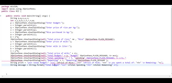 Solved package 213; import javax.swing. Option Pane; public | Chegg.com
