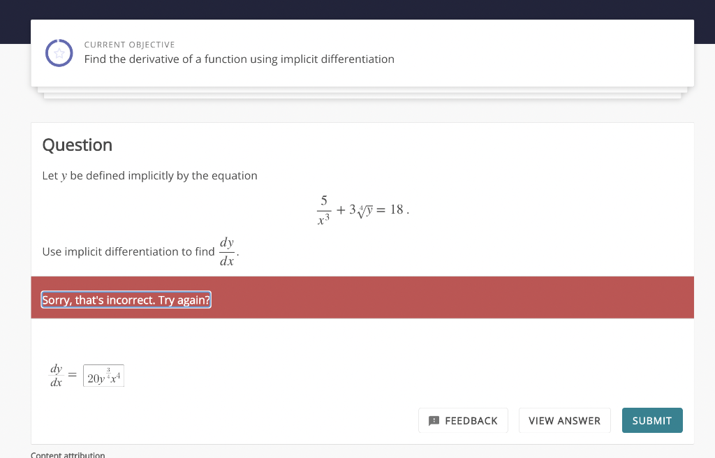 Solved CURRENT OBJECTIVE Find the derivative of a function | Chegg.com