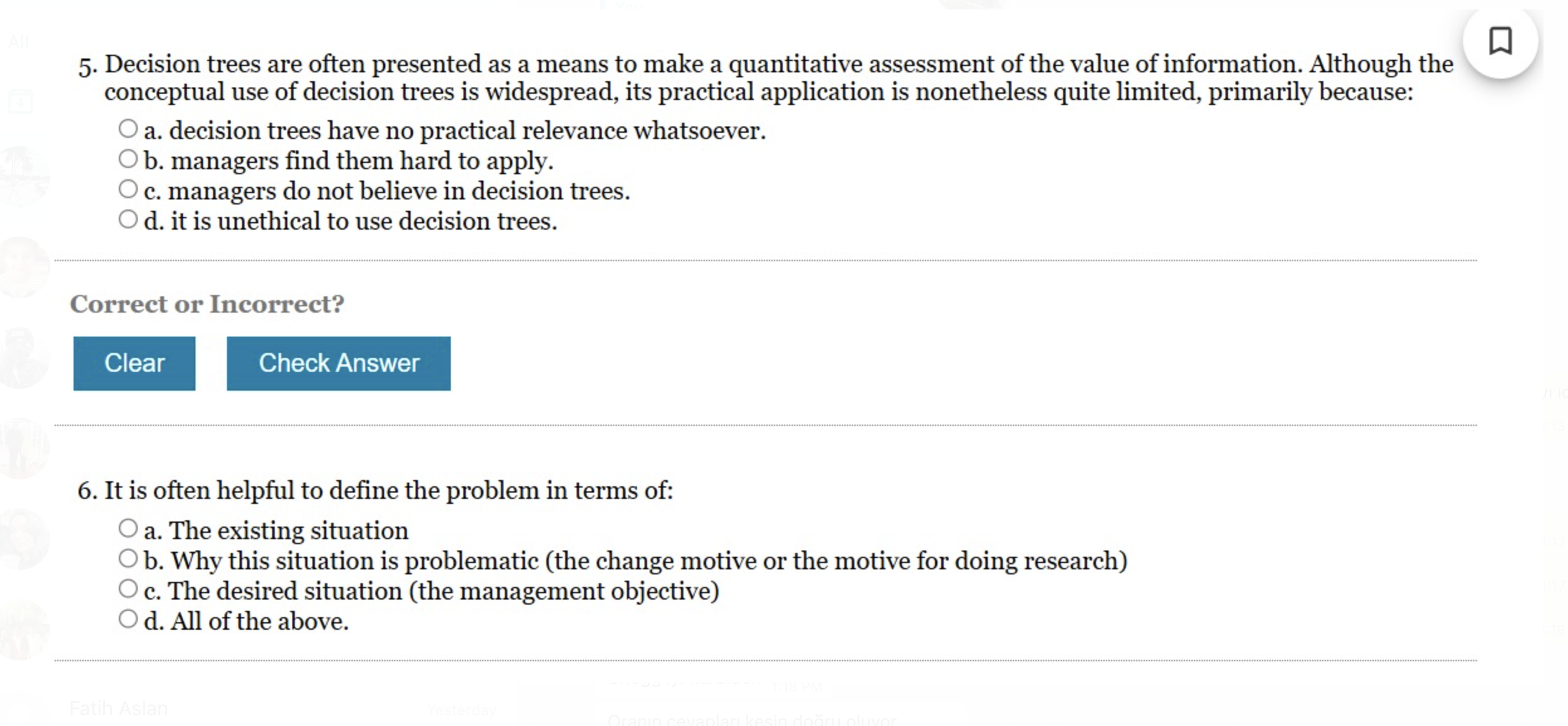 Solved Decision trees are often presented as a means to make | Chegg.com