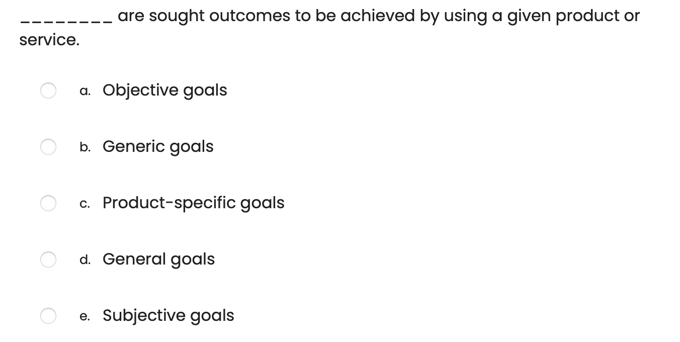 Solved are sought outcomes to be achieved by using a given | Chegg.com