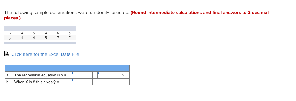 Solved The following sample observations were randomly | Chegg.com